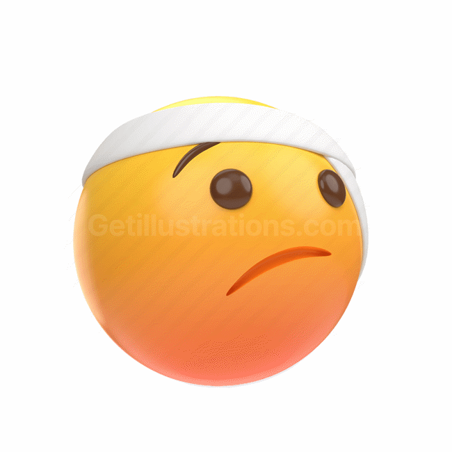 Download emoticon, emoji, sticker, face, sick, injured, injury, right ...