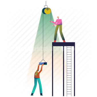 Download ladder, carry, teamwork, working together, up, upwards, lift ...