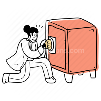 Download safety, protection, safe, vault, cracking, locked out, woman ...