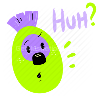 Download huh, question, lost, sticker, character, smiley, face- Neon ...
