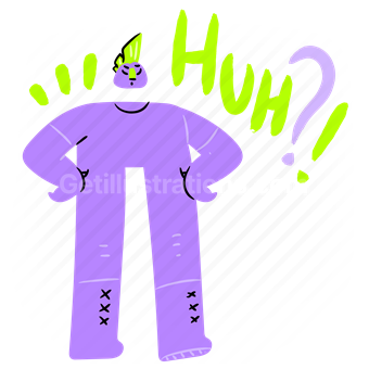 Download sticker, face, character, smiley, huh, question, attitude ...