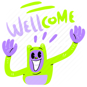 Download welcome, greeting, smile, happy, face, sticker, smiley ...