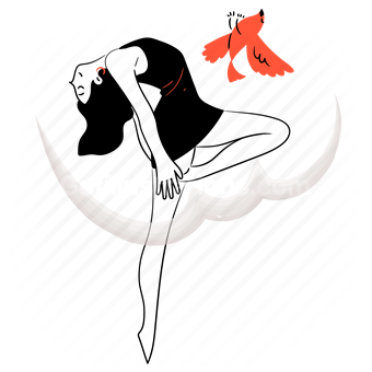 Download woman, dance, entertainment, dancing, bird, nature, outdoors ...