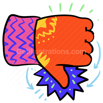 Download hand, gesture, hand gesture, sticker, thumbs down, disapprove ...